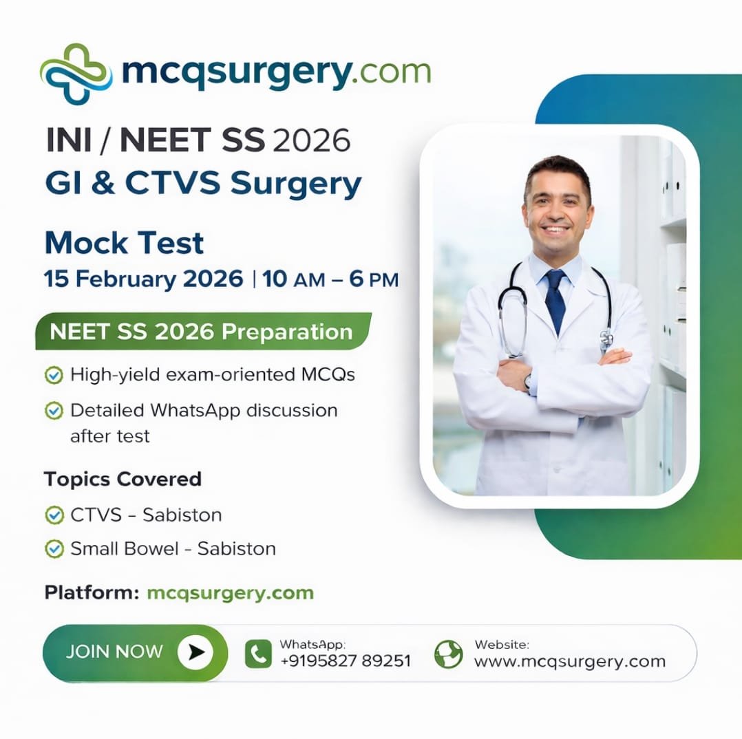Stomach Mock Test 2 – Surgery MCQS